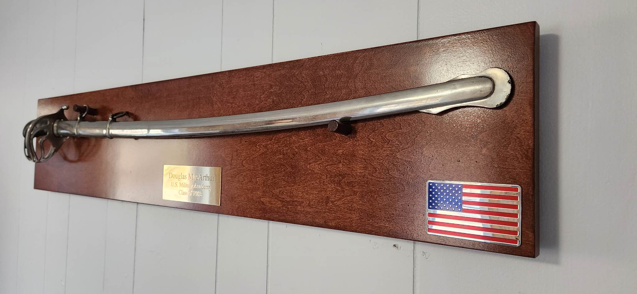 Army Officer Sword Display – Blades Raised Woodworking