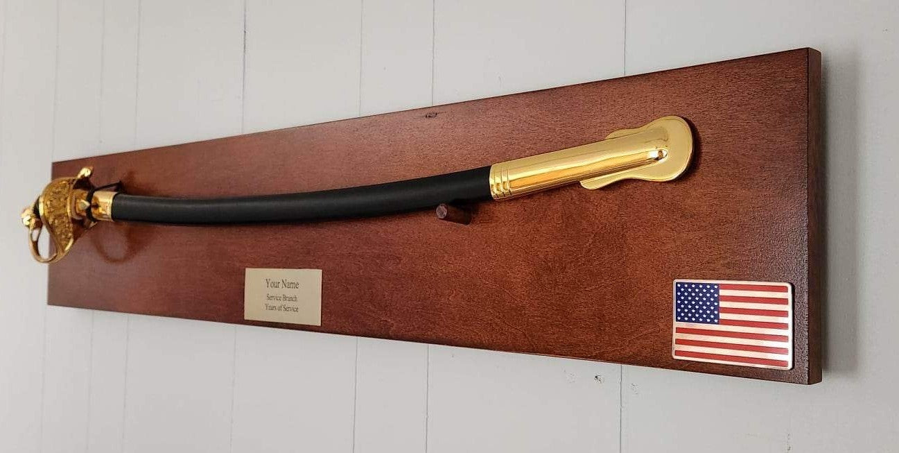 Marine NCO Sword Display – Blades Raised Woodworking